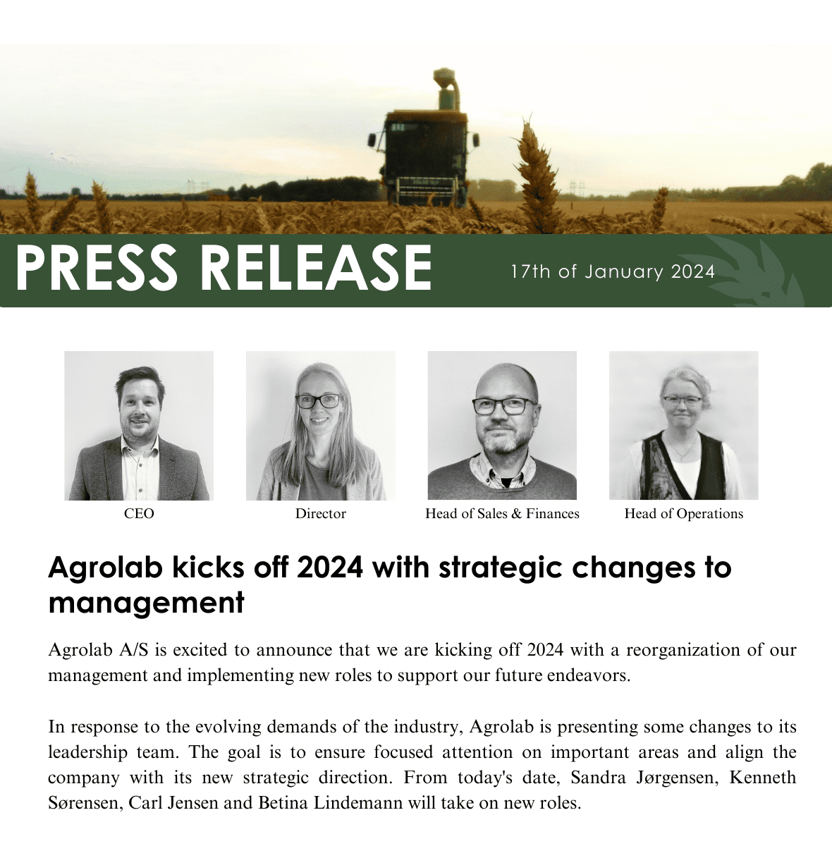 Agrolab news and updates - Agrolab